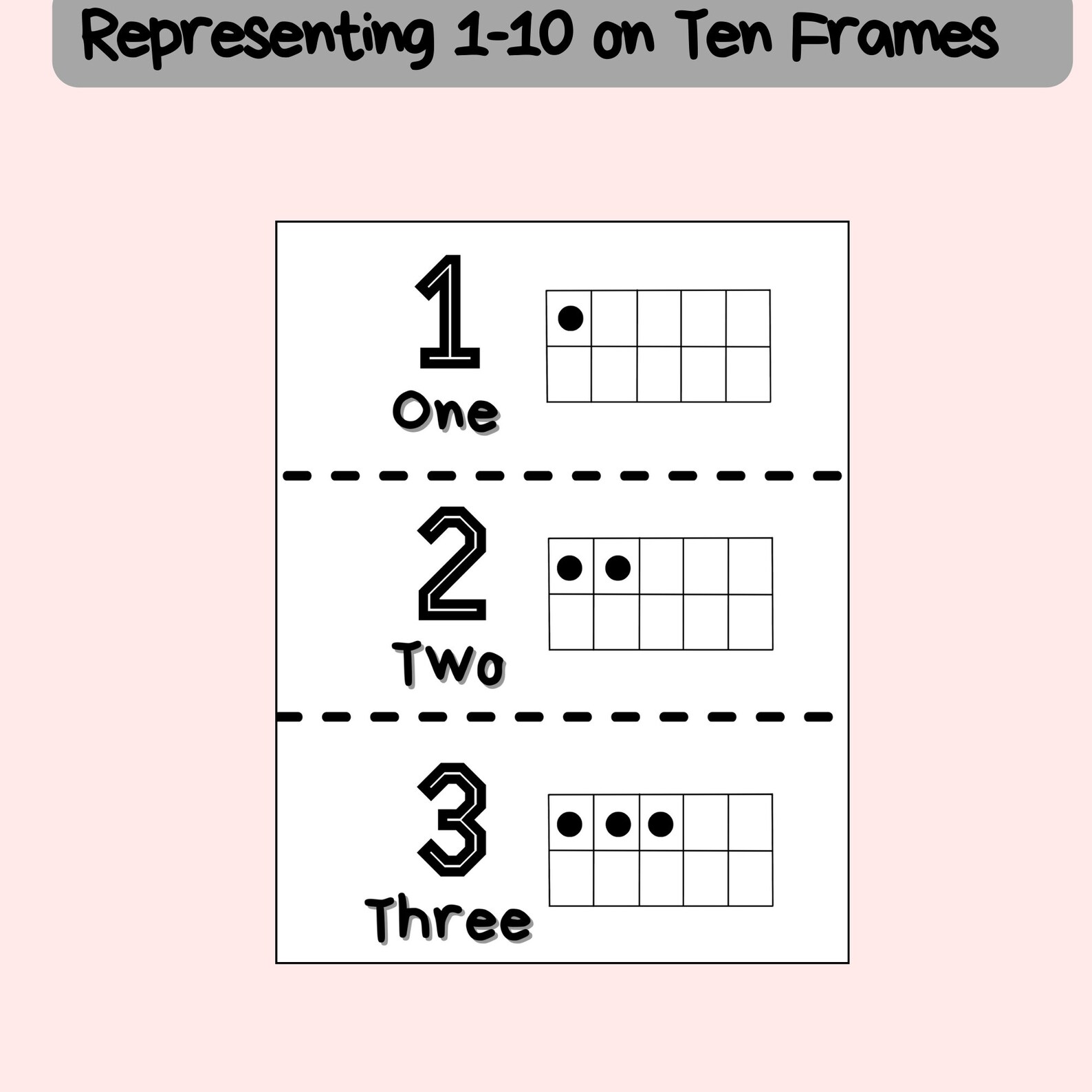 Ten Frames, Ten Frames 1-10, Ten Frame Flashcards,ten Frame Flip Book ...