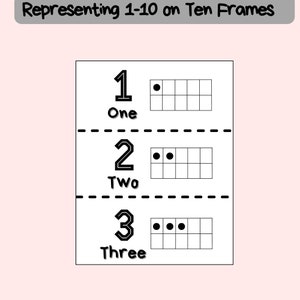 Ten Frames, Ten Frames 1-10, Ten Frame Flashcards,ten Frame Flip Book ...