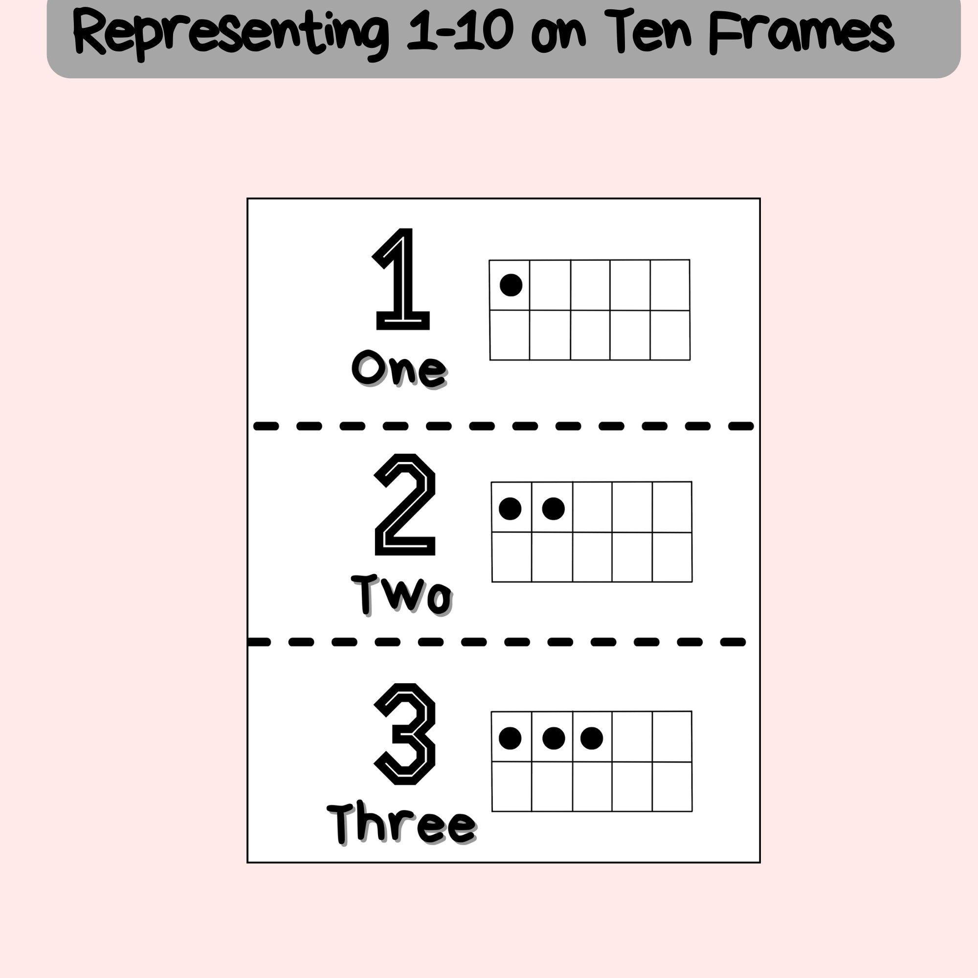 Ten Frames, Ten Frames 1-10, Ten Frame Flashcards,ten Frame Flip Book ...