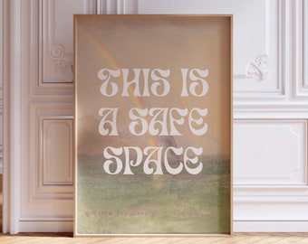 Safe Space Poster Printable Lgbtqia2s and Ally - Etsy UK