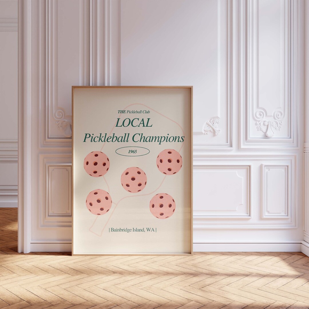 Pickleball Champions Print, Pickleball Wall Decor, Printable Sport ...