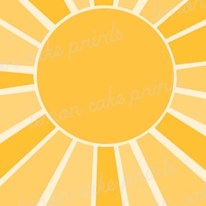 Sunshine Rays Print, Sunny Wall Decor, Printable Sun Art, Summer Wall ...
