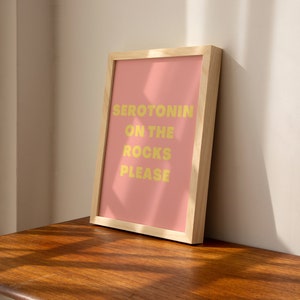 Serotonin on the Rocks Print, Wall Art Printable, Printable Wall Art ...