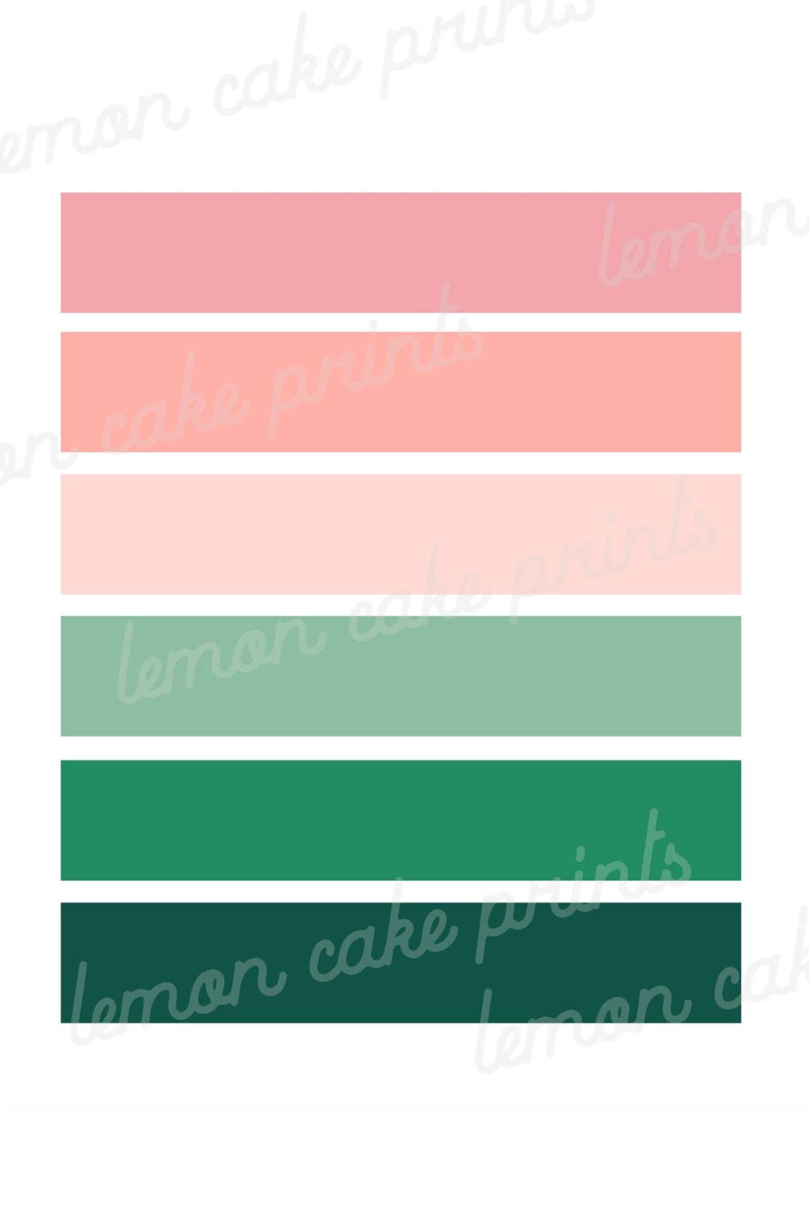 Tropical Color Palette Print, Wall Art Printable, Colorful Living Room ...