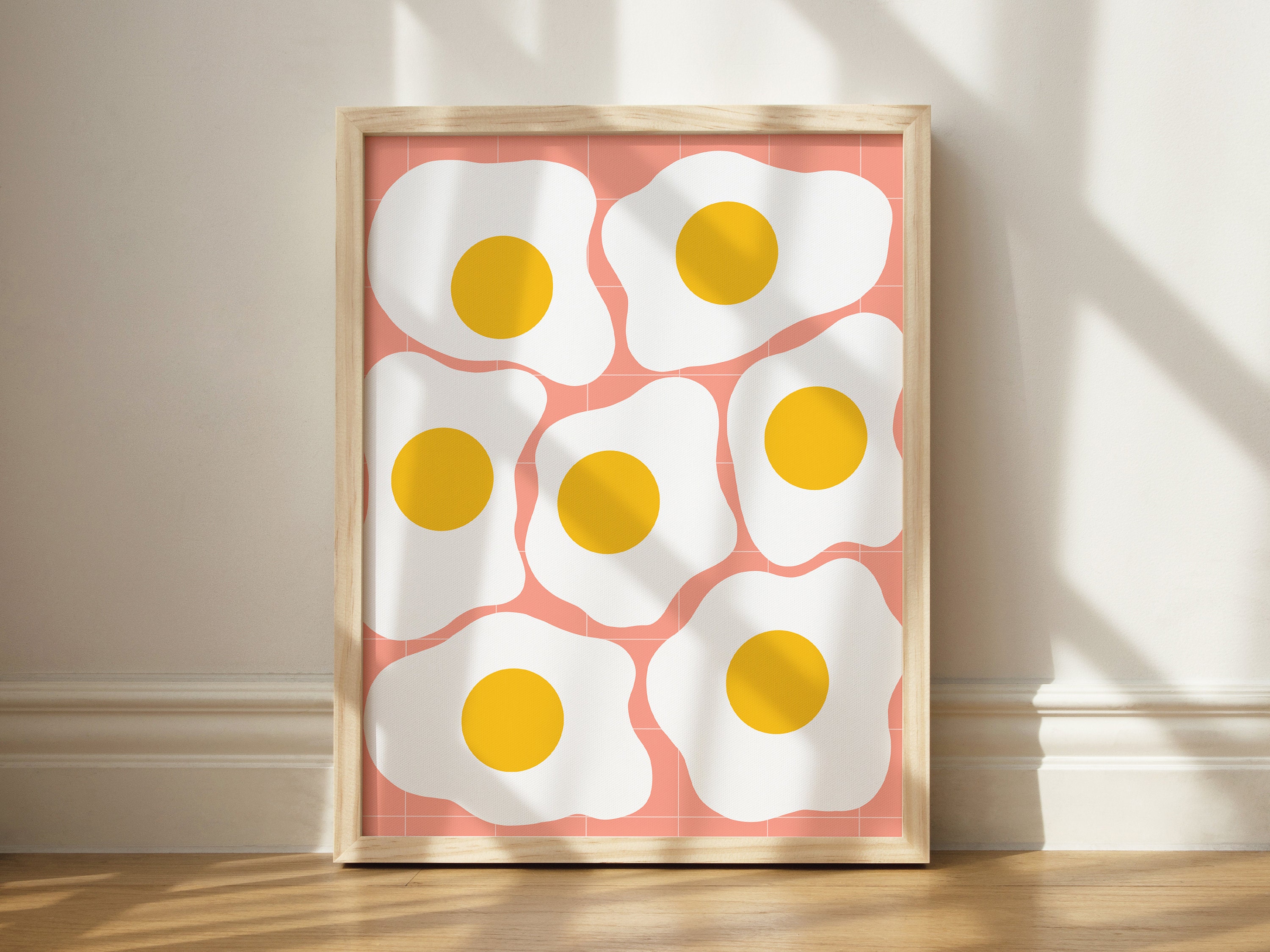 Fried Eggs Print, Wall Art Printable, Quirky Kitchen Decor, Egg ...