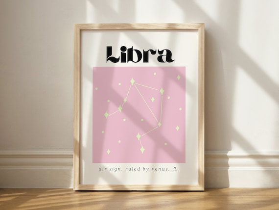 Libra Zodiac Print Libra Printable Gift for Libra Astrology - Etsy