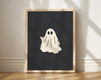 Smoking Ghost Print - Etsy