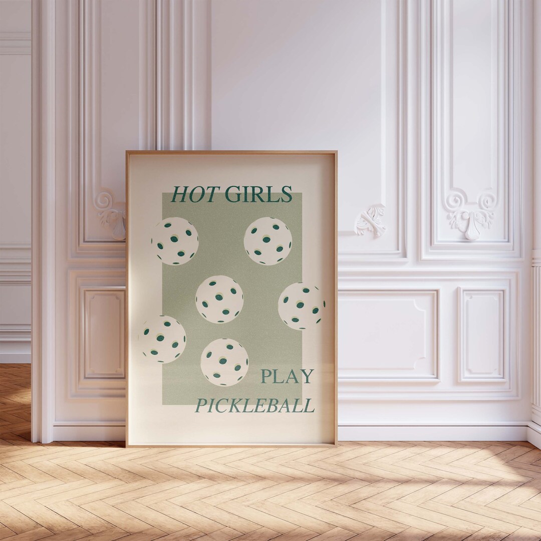 Hot Girls Play Pickleball Print, Printable Sporty Art, Aesthetic ...