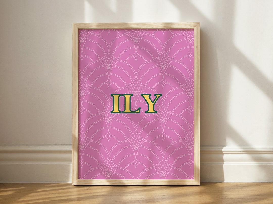 ILY Print, Wall Art Printable, Funny Gen Z Print, Sweet Simple Wall Art ...