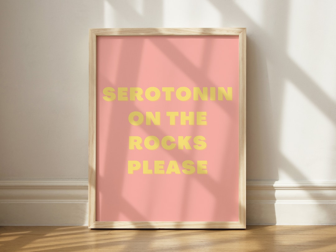 Serotonin on the Rocks Print, Wall Art Printable, Printable Wall Art ...
