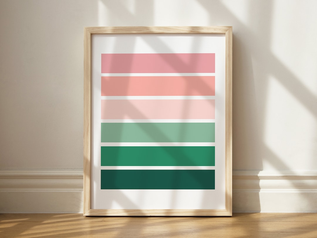 Tropical Color Palette Print, Wall Art Printable, Colorful Living Room ...