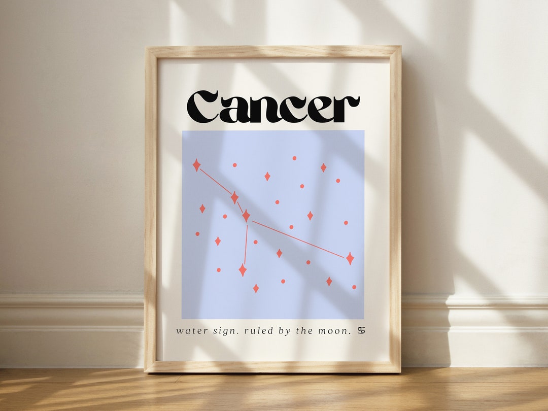 Cancer Zodiac Print, Cancer Astrology Printable, Cancer Zodiac ...