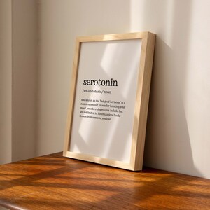 Serotonin Definition Print, Store Bought is Fine, Trendy Wall Art ...