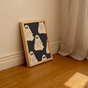 Ghost Print, Halloween Wall Decor, Printable Ghost Art, Cute Ghost Art ...