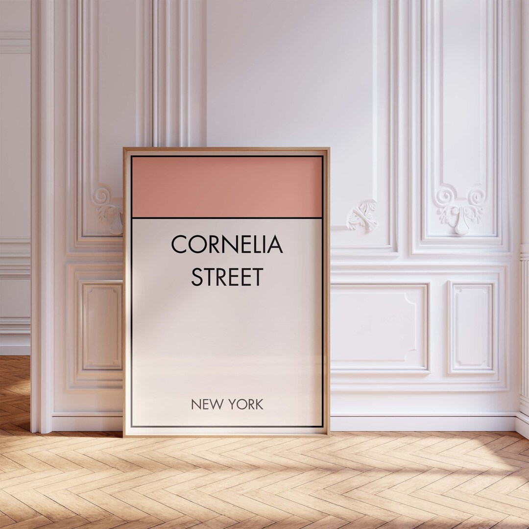 Cornelia Street Print, Game Board Wall Art, New York Printable ...