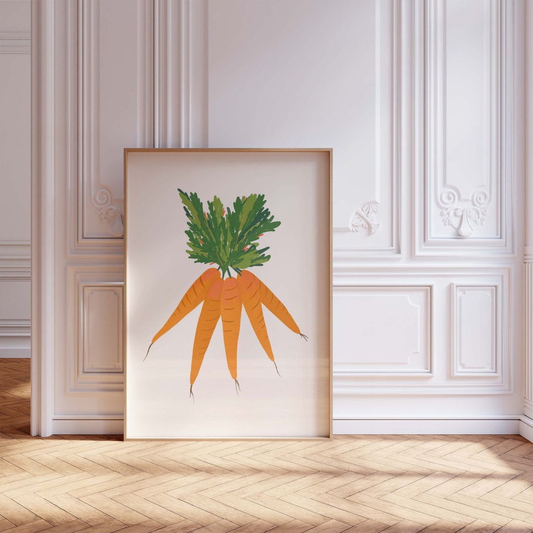 Carrots Print, Spring Wall Art, Printable Carrot Decor, Easter ...