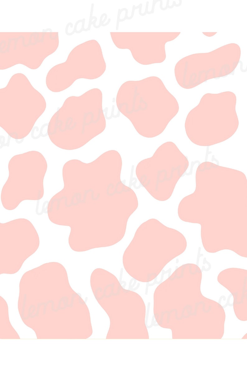 Pink Cow Print Printable Art Strawberry Cow Wall Art Wild - Etsy
