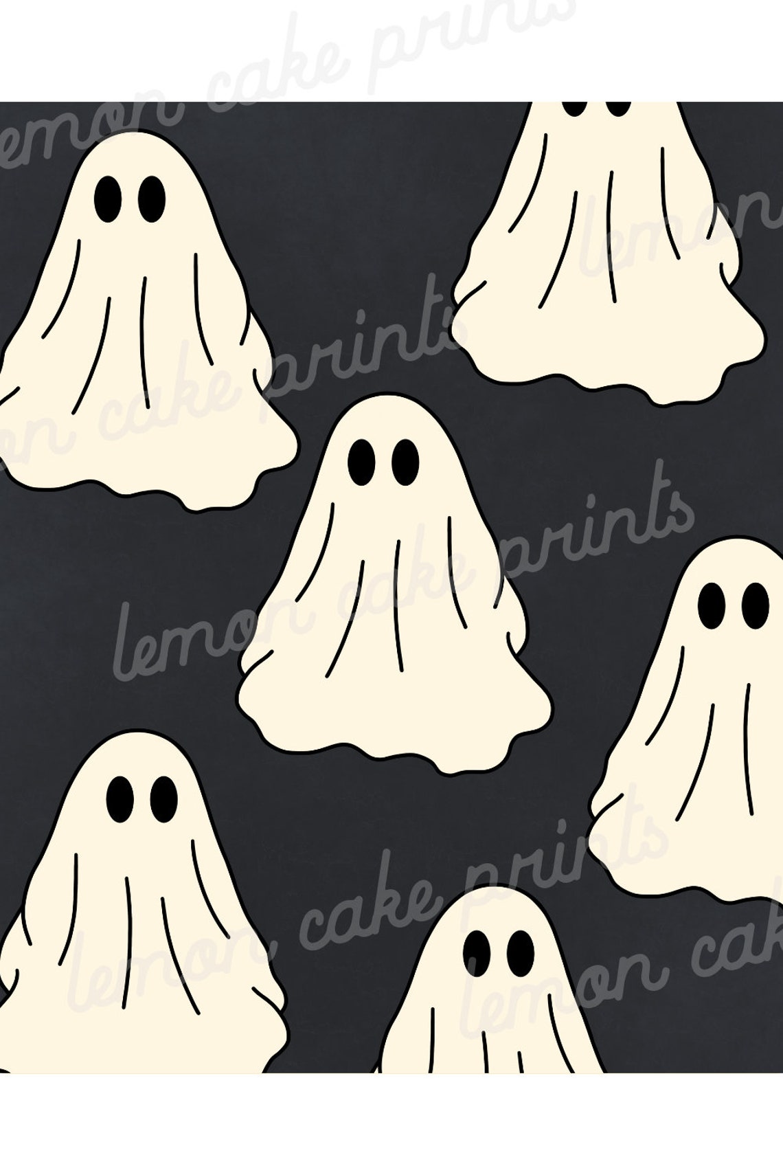 Ghost Print Halloween Wall Decor Printable Ghost Art Cute - Etsy
