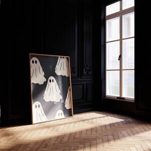 Ghost Print, Halloween Wall Decor, Printable Ghost Art, Cute Ghost Art ...