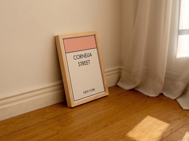 Cornelia Street Print, Game Board Wall Art, New York Printable ...
