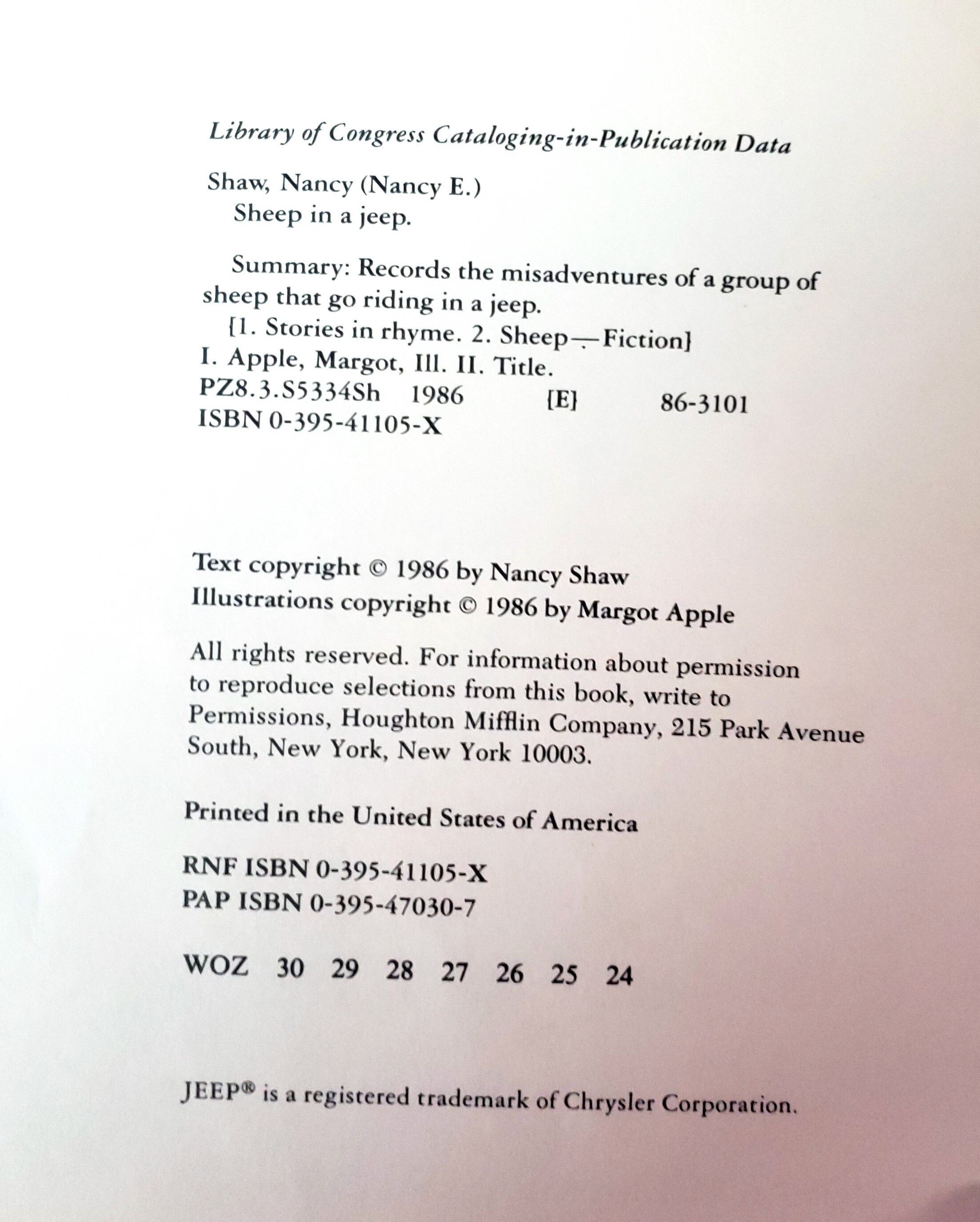 Children's Books 4 Sheep in a Jeep Sheep Take a Hike - Etsy