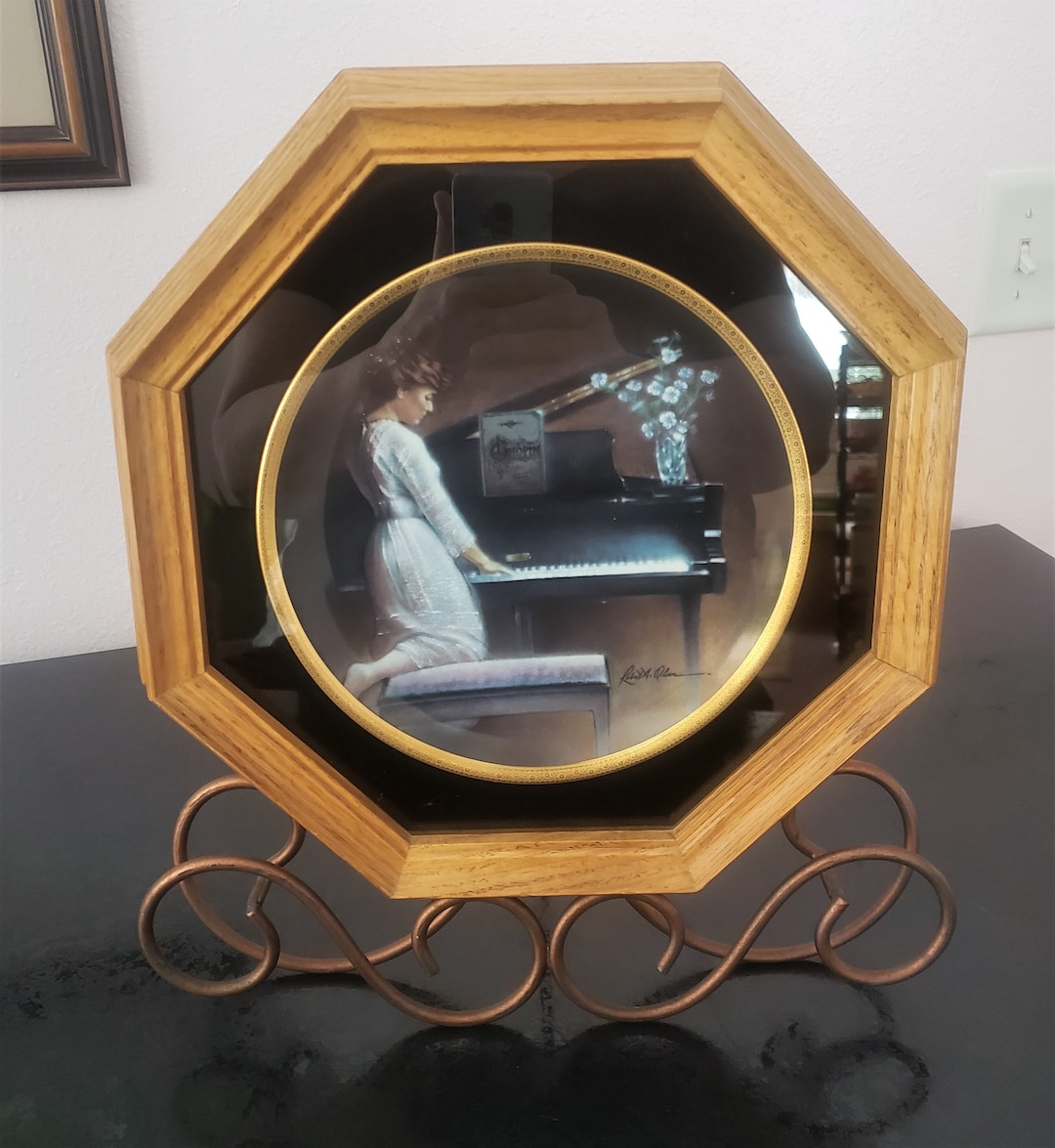 Piano Moods Collector’s Plate – Artist Robert A. Olson – in Octagon ...