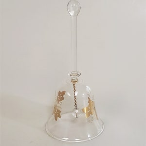 Vintage Crystal Dinner Bell – Clear With Gold Grapes and Vines ...