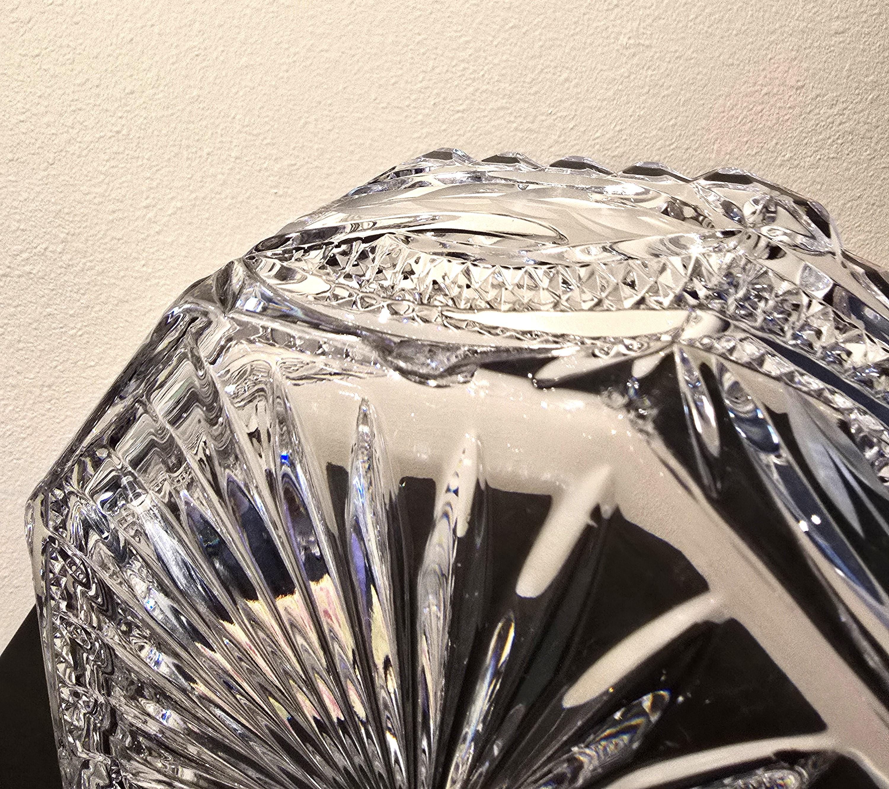 Crystal Cut Glass Octagon Bowl - 8 Inches X 3 Inches - Vintage - Etsy