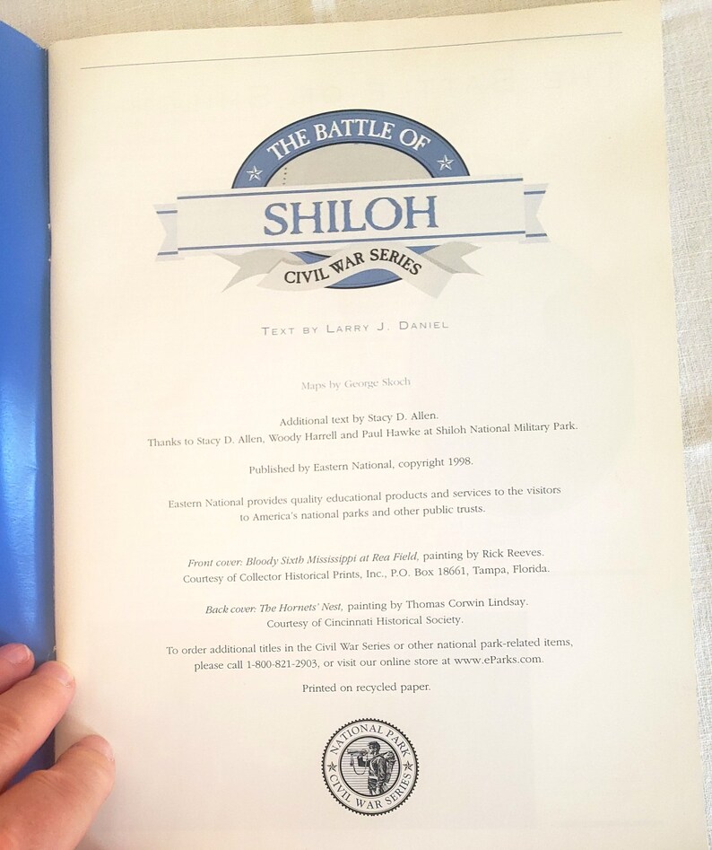 The Battle of Shiloh - National Park Civil War Series - 1998 - Etsy