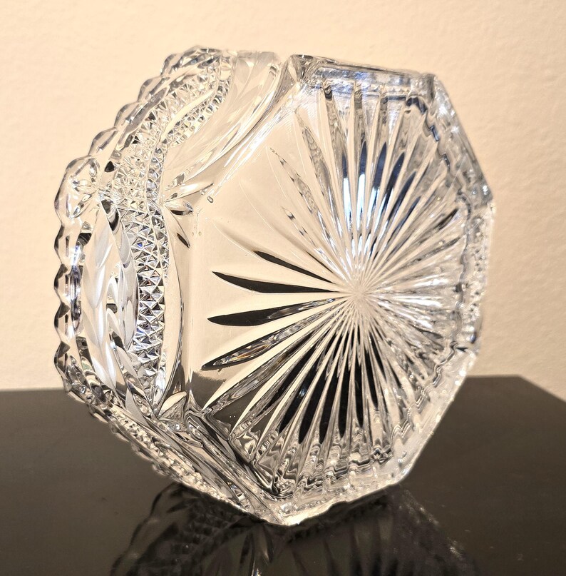 Crystal Cut Glass Octagon Bowl - 8 Inches X 3 Inches - Vintage - Etsy