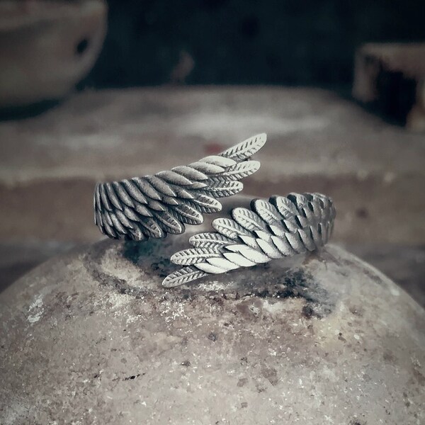 Angel Wings Ring - Etsy
