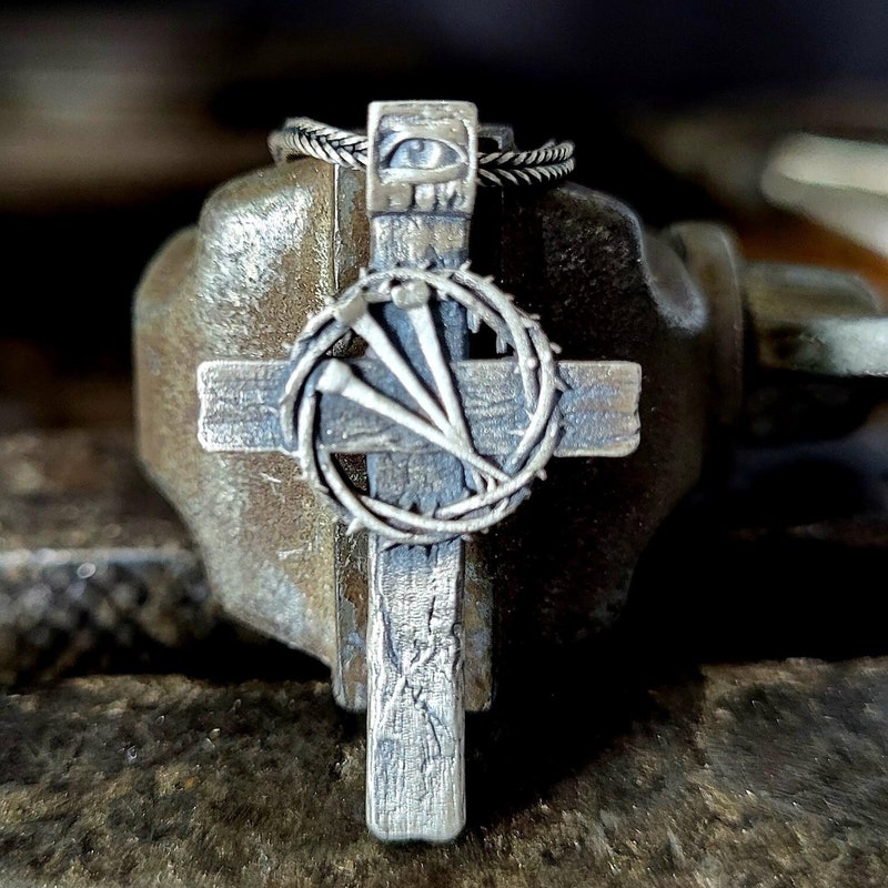 Cross and Crown Necklace - Etsy