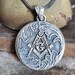 Silver Mason Pendant for Men, 925k Sterling Silver Handmade Jewelry ...