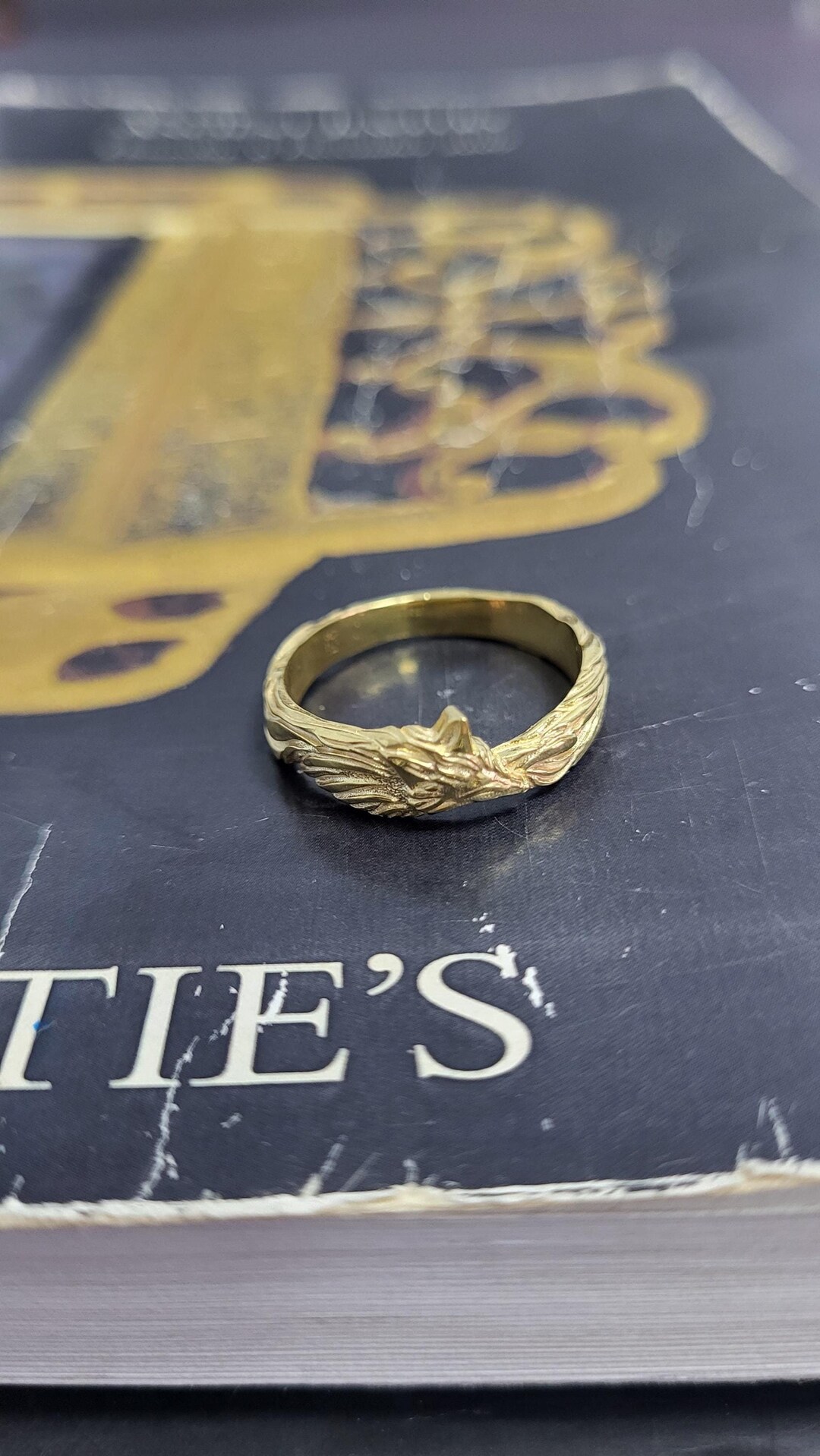 Gold Fox Band Ring, 10k 14k 18k Gold Handmade Jewelry, Smart Fox Spirit ...