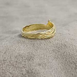 Gold Fox Band Ring, 10k 14k 18k Gold Handmade Jewelry, Smart Fox Spirit ...