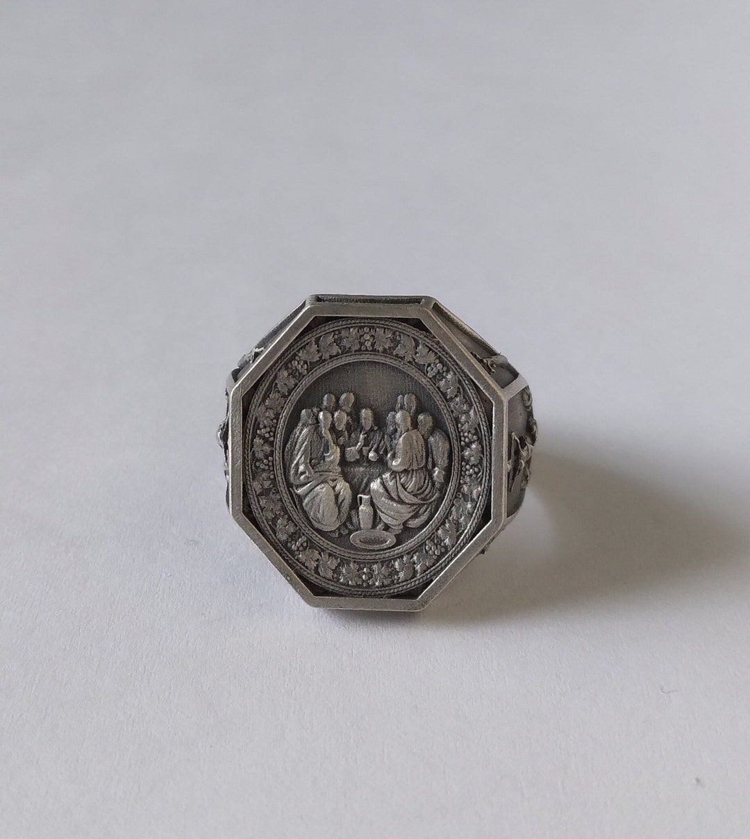 Twelve Apostles of Jesus Ring, Religious Jewelry, Christian Mens Ring ...
