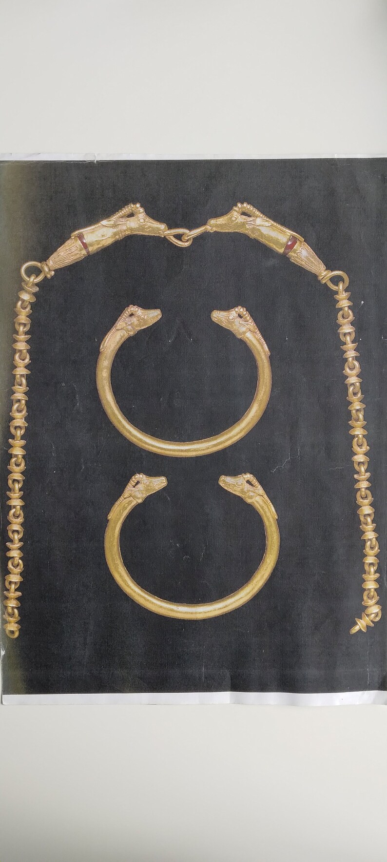 Ancient Persia Sterling Silver Chain Necklace: Handmade Ibex Head ...