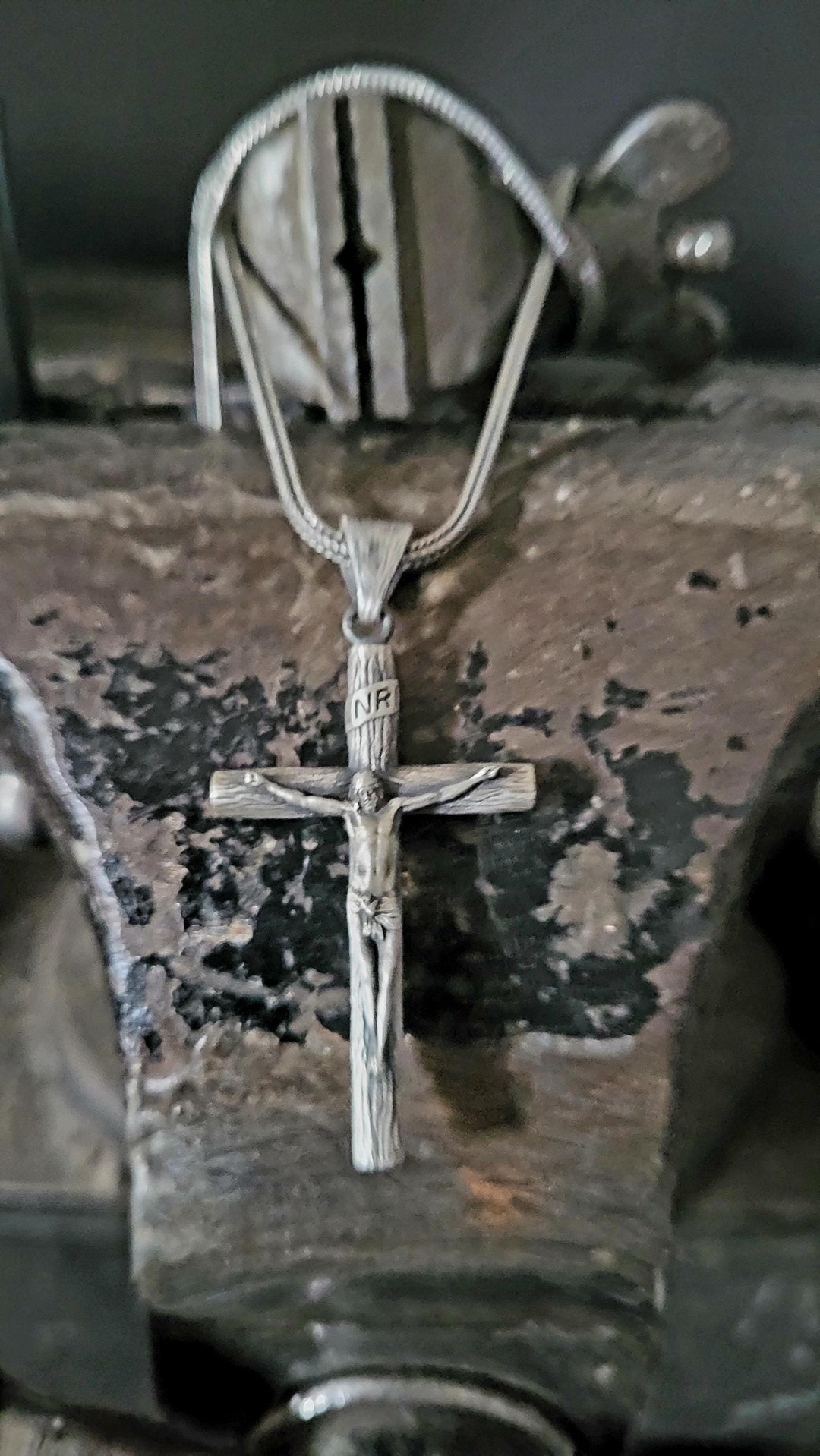 Jesus Cross Silver Necklace for Men, 925k Sterling Silver Jewelry ...