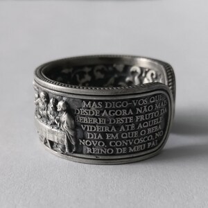 The Last Supper Christ Silver Ring, 925k Christian Cross Ring, Gothic ...