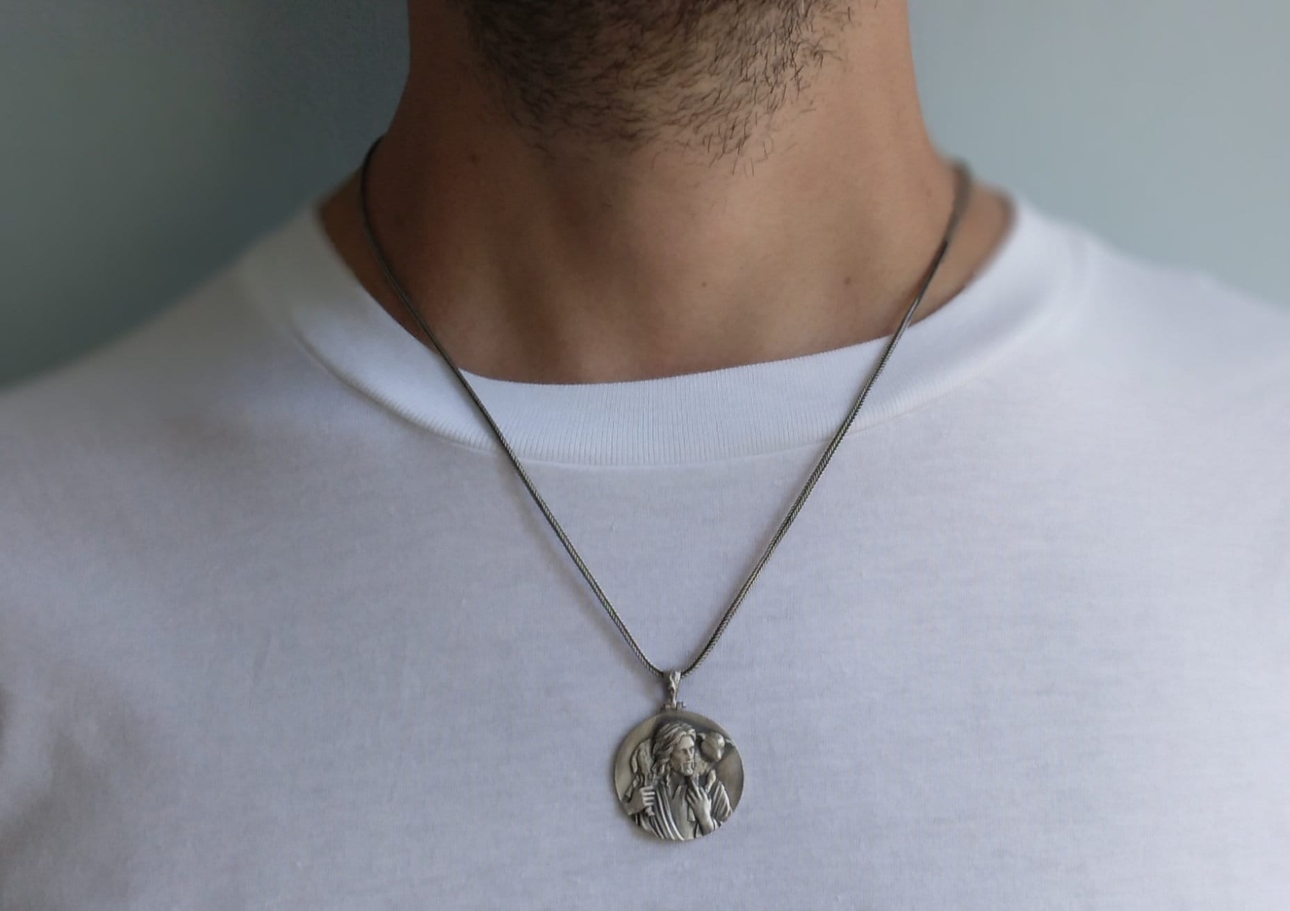 Jesus Shepherd With Sheep Necklace, Lamb of God Pendant, 925k Sterling ...