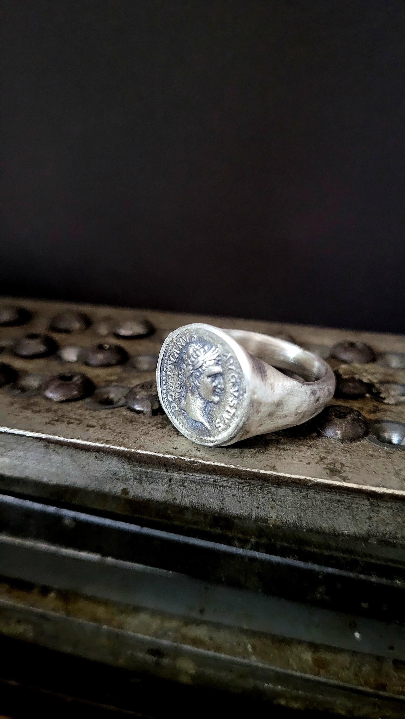 Domitianus Ancient Roman Emperor Ring: 925k Sterling Silver Replica ...