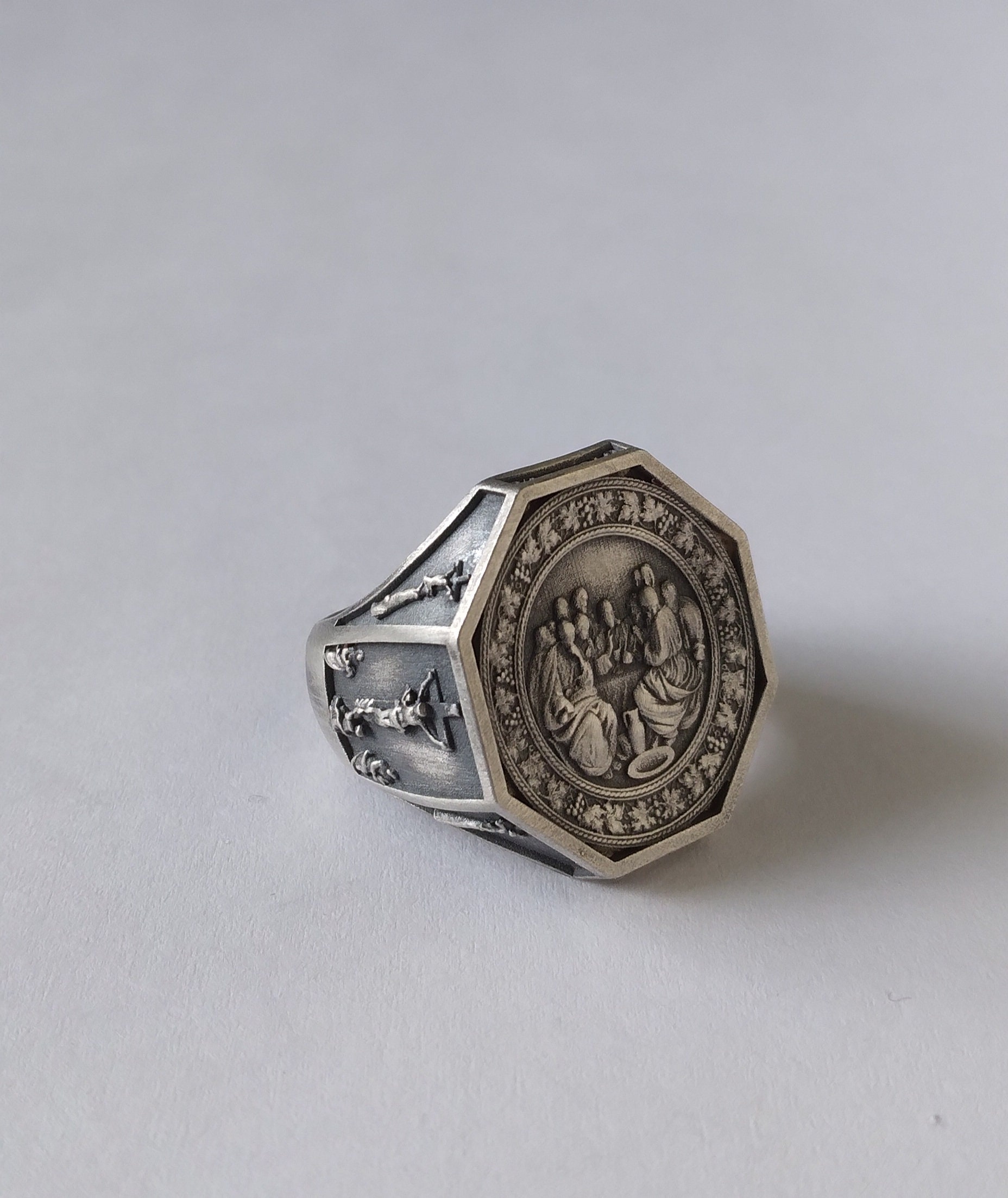 12 Apostles of Jesus Ring Religious Jewelry Christian Mens - Etsy