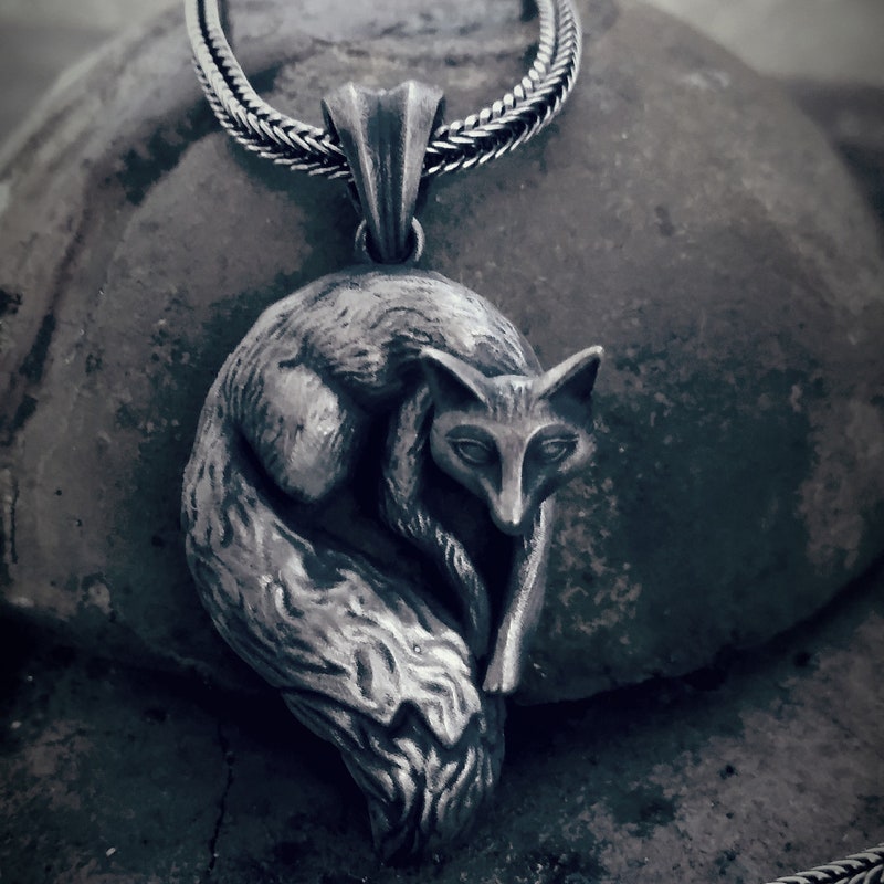 Silver Fox Necklace - Etsy