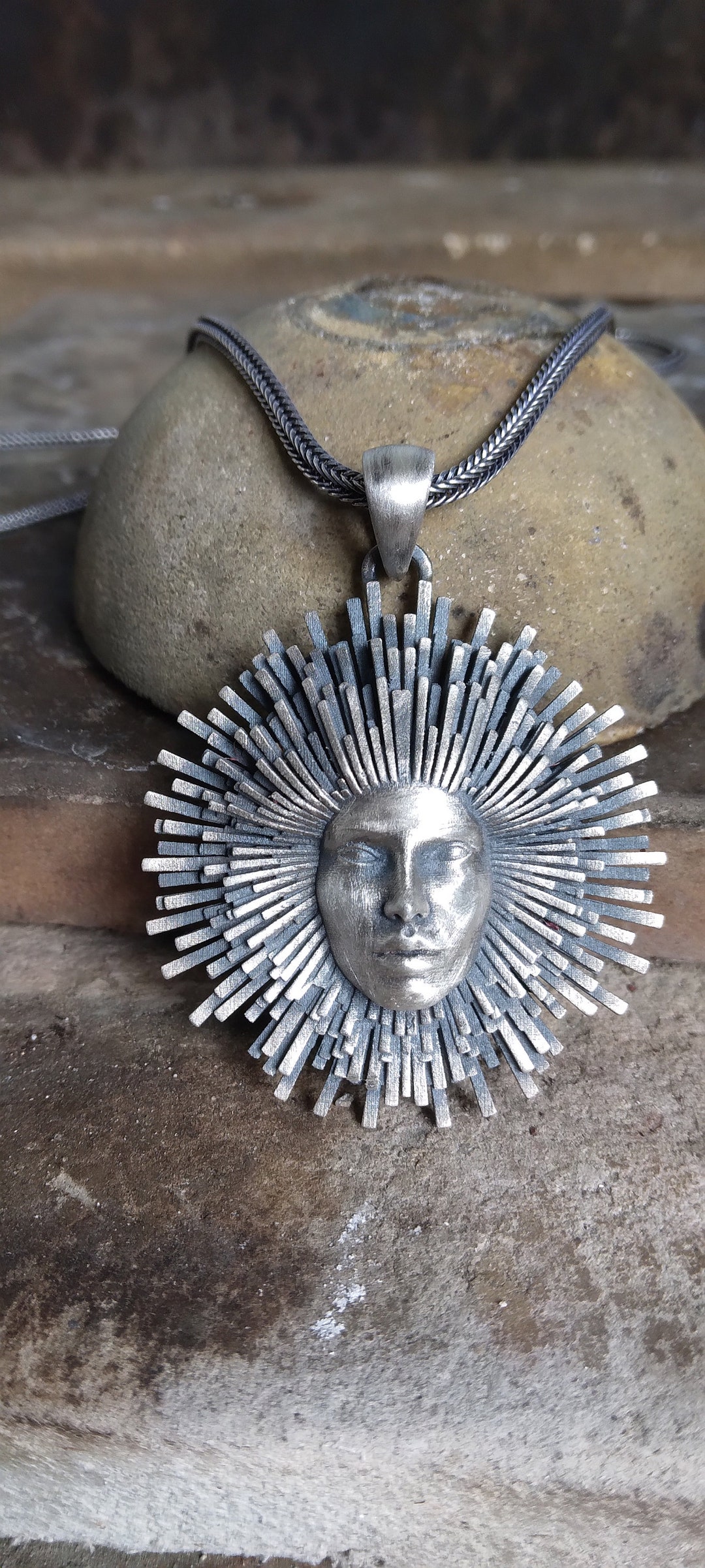 Ancient Greek Sun Goddess Silver Pendant for Women, 925k Sterling ...