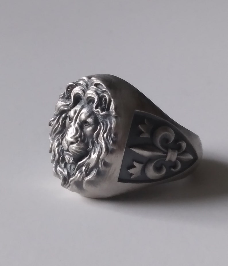 Leo Signet Ring Signet Lion Ring Animal Jewelry 3D Lion - Etsy