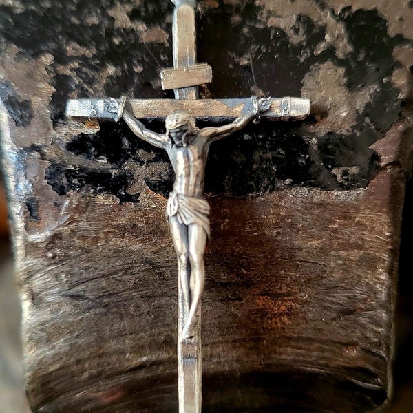 Silver Jesus Cross Necklace - Etsy