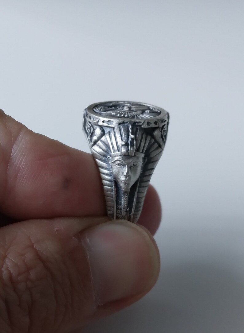 Anubis Anpu Ancient Egyptian Ring, Mystic Pharaoh Scarab Ring, 925k ...