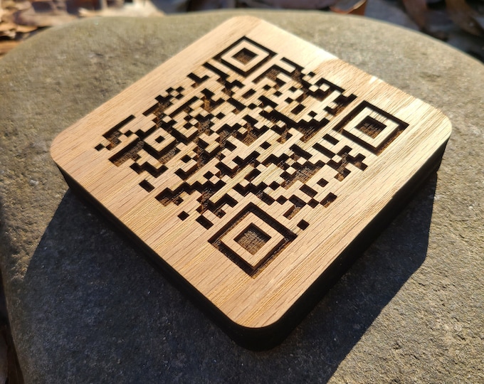 Personalized Wood QR Code: Engraved Sign | Your Website Link & Custom ...