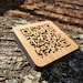 Wooden Engraved QR Code - Etsy UK