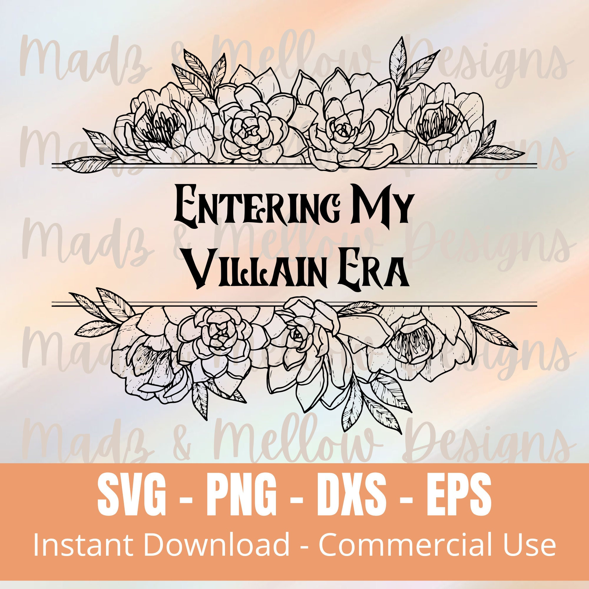Entering My Villain Era | Digital Download SVG | Clipart | EPS Png File | Cricut Silhouette DXF ...